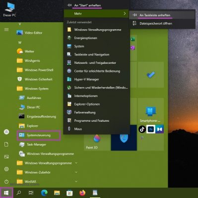 Klassische Systemsteuerung in Windows 10 öffnen - WinNotiz.com