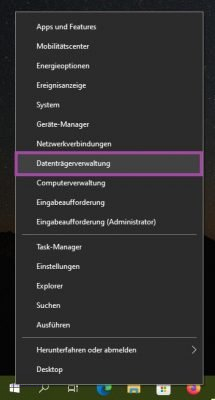Datenträgerverwaltung in Windows 10 öffnen - WinNotiz.com