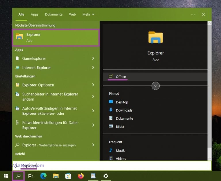 Standart Desktopsymbole (Icons) in Windows 10 anzeigen - WinNotiz.com