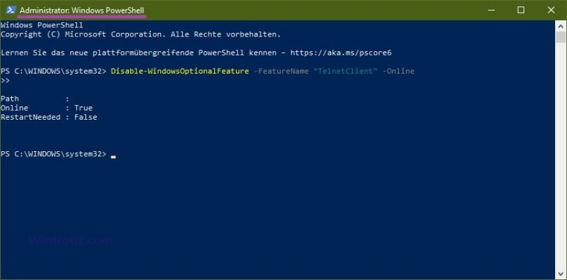 Telnet-Client in Windows 10 aktivieren - WinNotiz.com