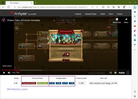 Youtube Video Frame by Frame anschauen - WinNotiz.com