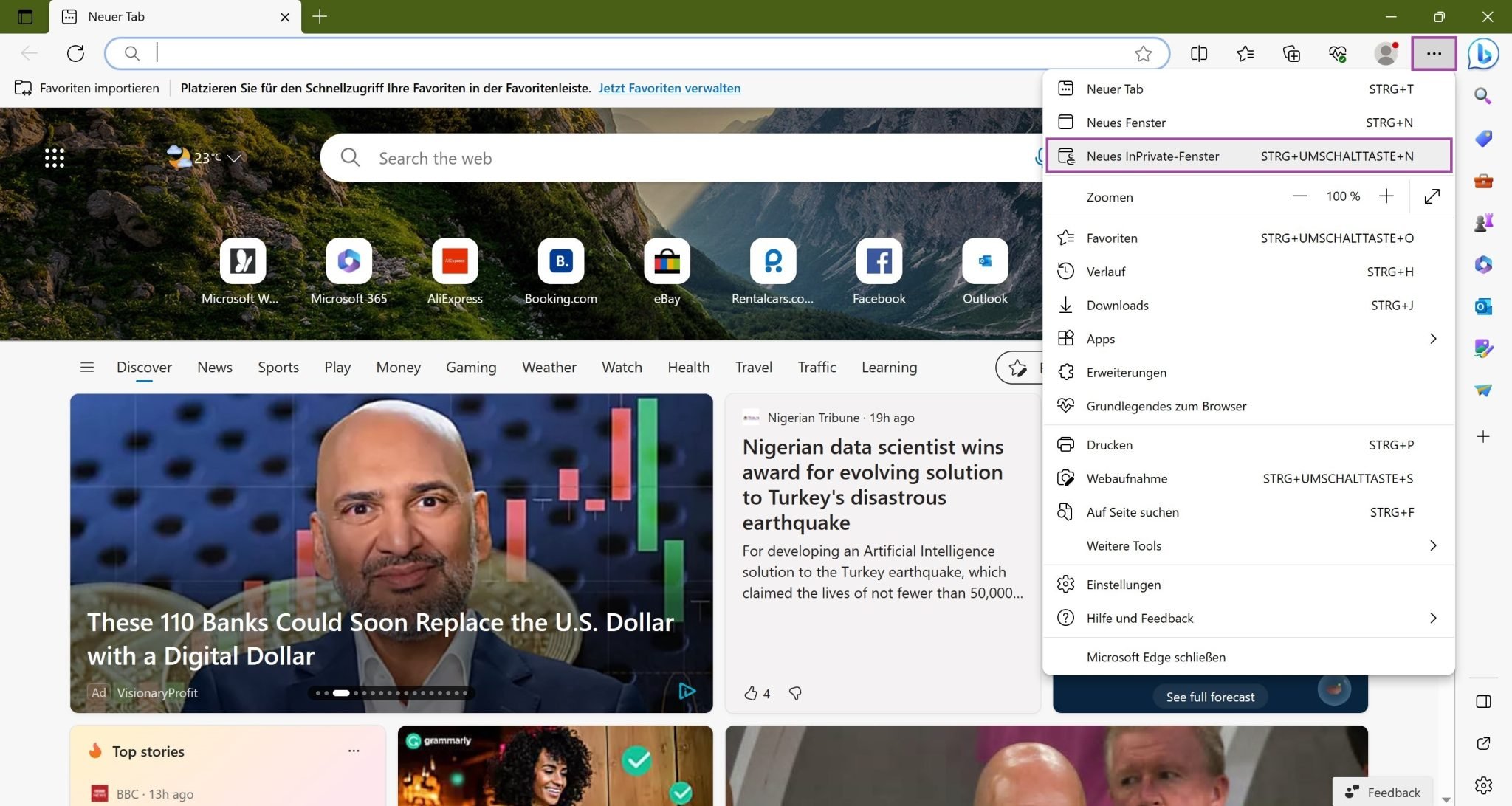 Edge-Browser im privaten Modus starten (InPrivate-Browsen) - WinNotiz.com