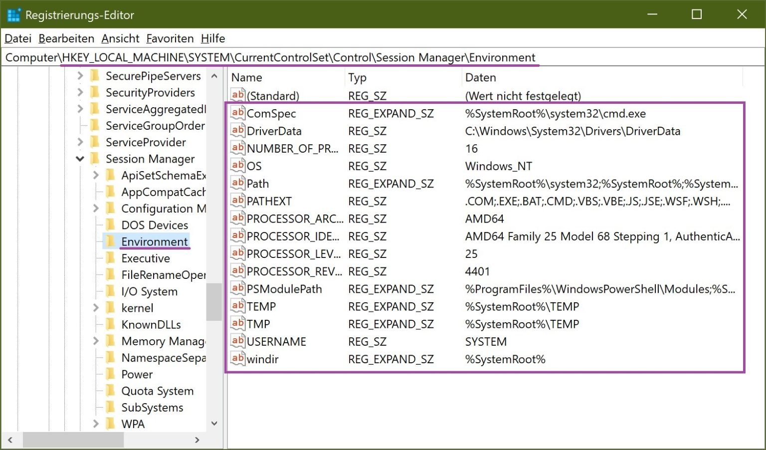 Umgebungsvariablen in Windows 10 - WinNotiz.com