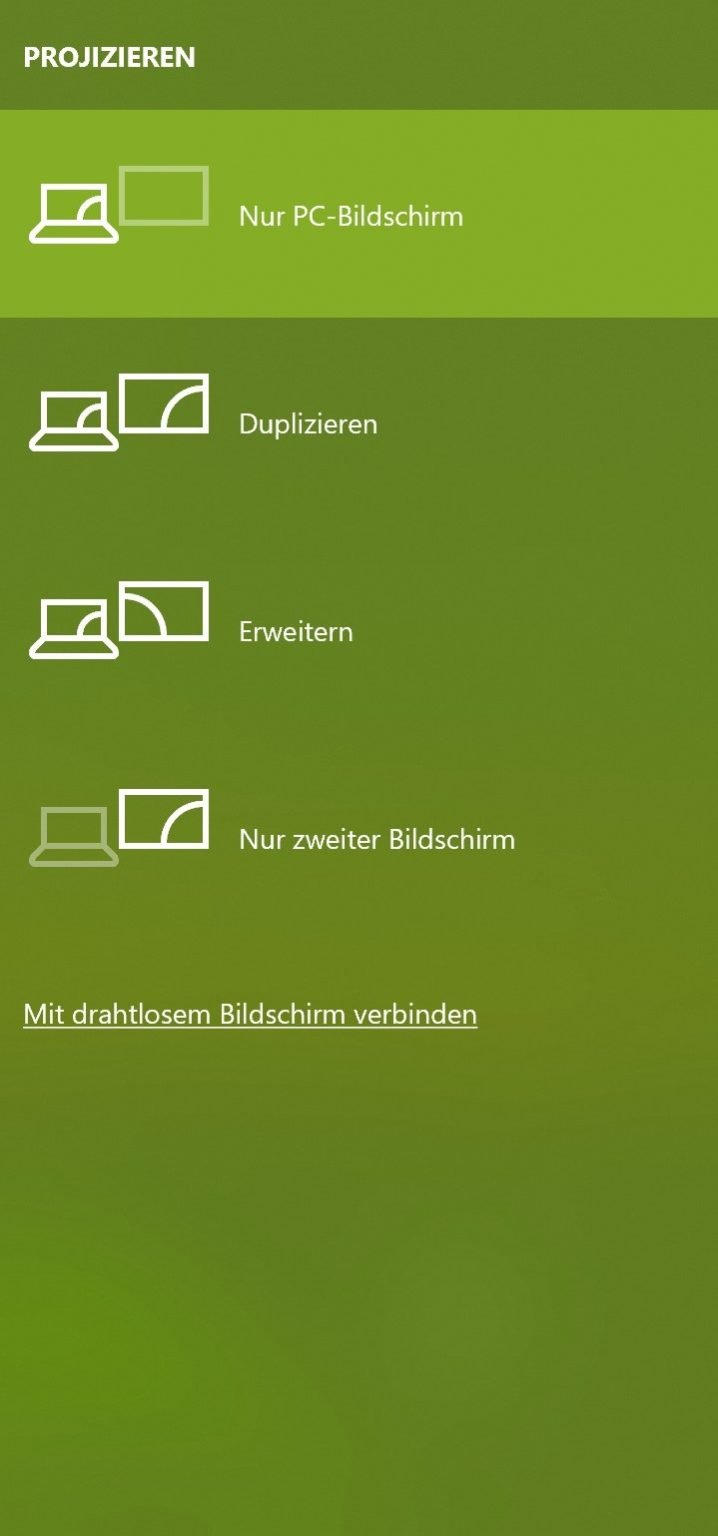 Zweiten Bildschirm in Windows 10 einrichtet - WinNotiz.com