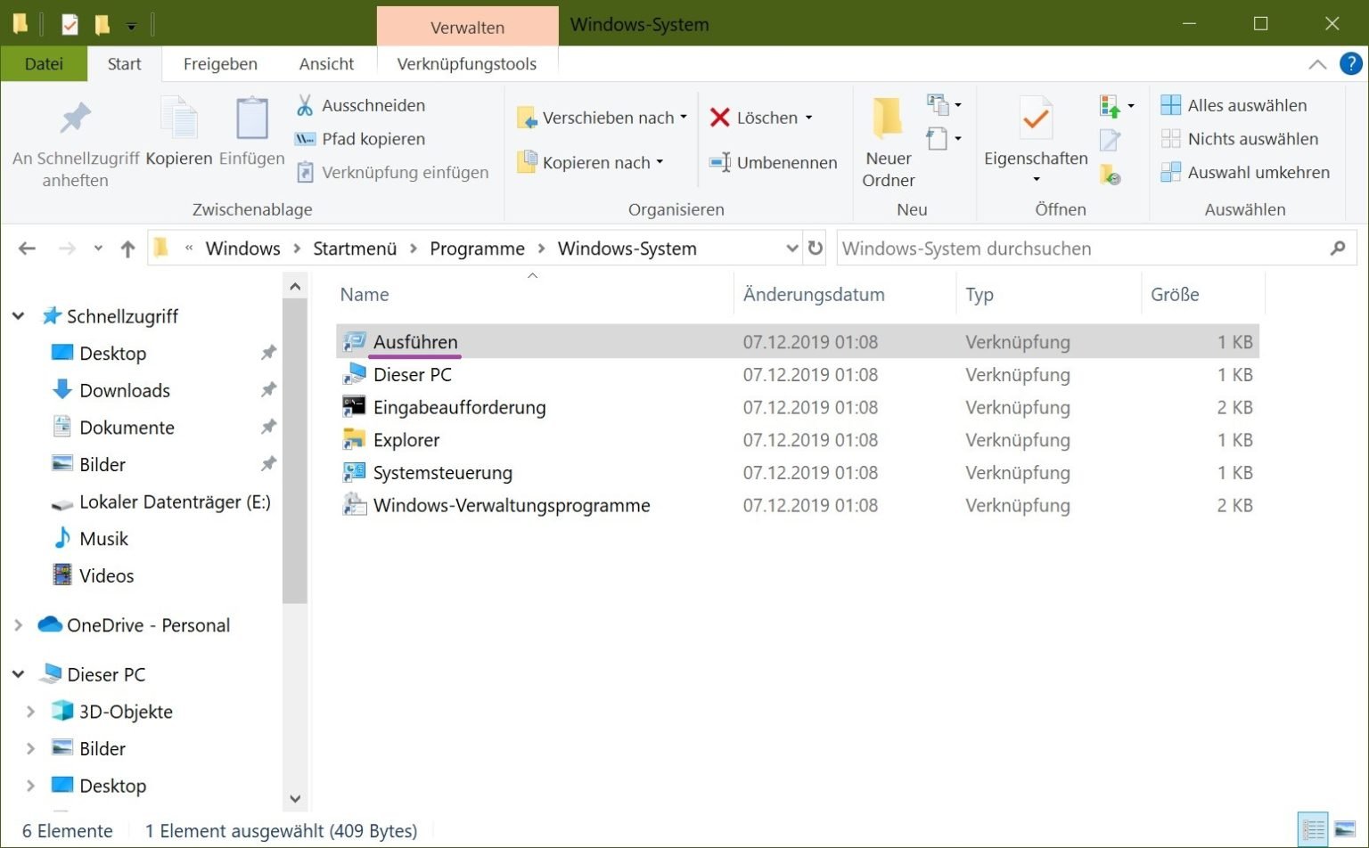 Ausführen Befehlsfenster öffnen - Windows - WinNotiz.com