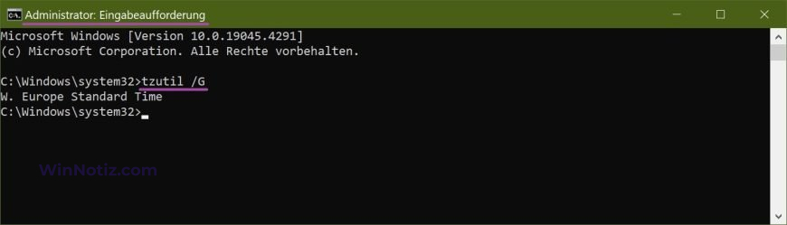 Zeitzone einstellen: Windows 10 - WinNotiz.com