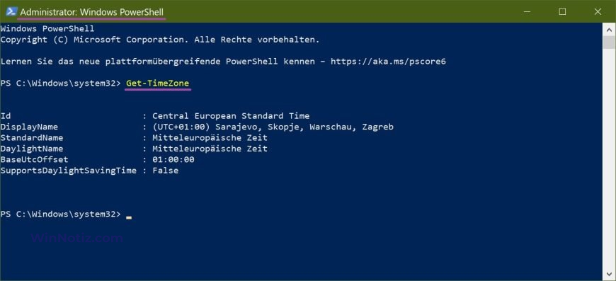 Zeitzone einstellen: Windows 10 - WinNotiz.com