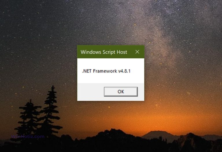 Installierten .NET Framework Versione ermitteln - WinNotiz.com