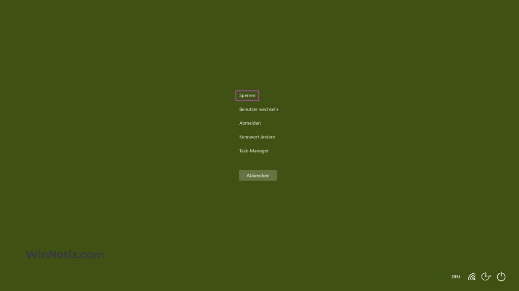 10 Möglichkeiten PC sperren: Windows 10 - WinNotiz.com