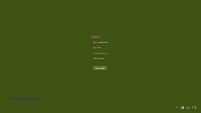 10 Möglichkeiten PC sperren: Windows 10 - WinNotiz.com