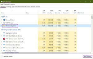 Windows-Explorer (explorer.exe) neu starten - WinNotiz.com