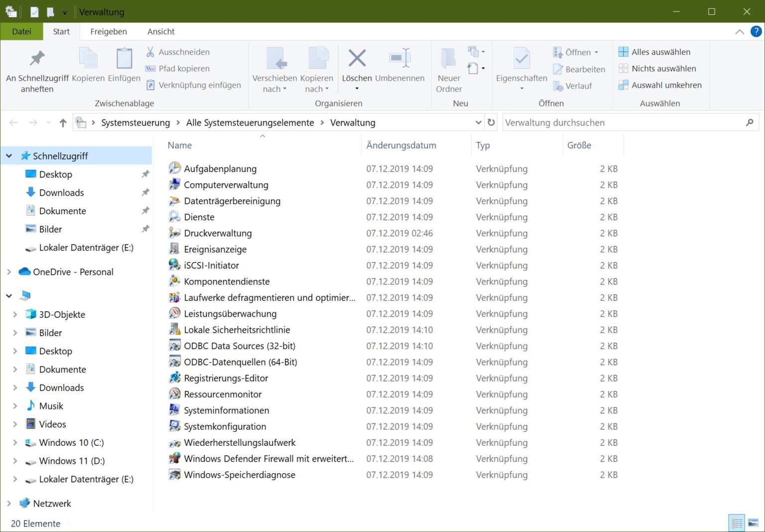 Systemverwaltungs-Tools in Windows 10 - WinNotiz.com