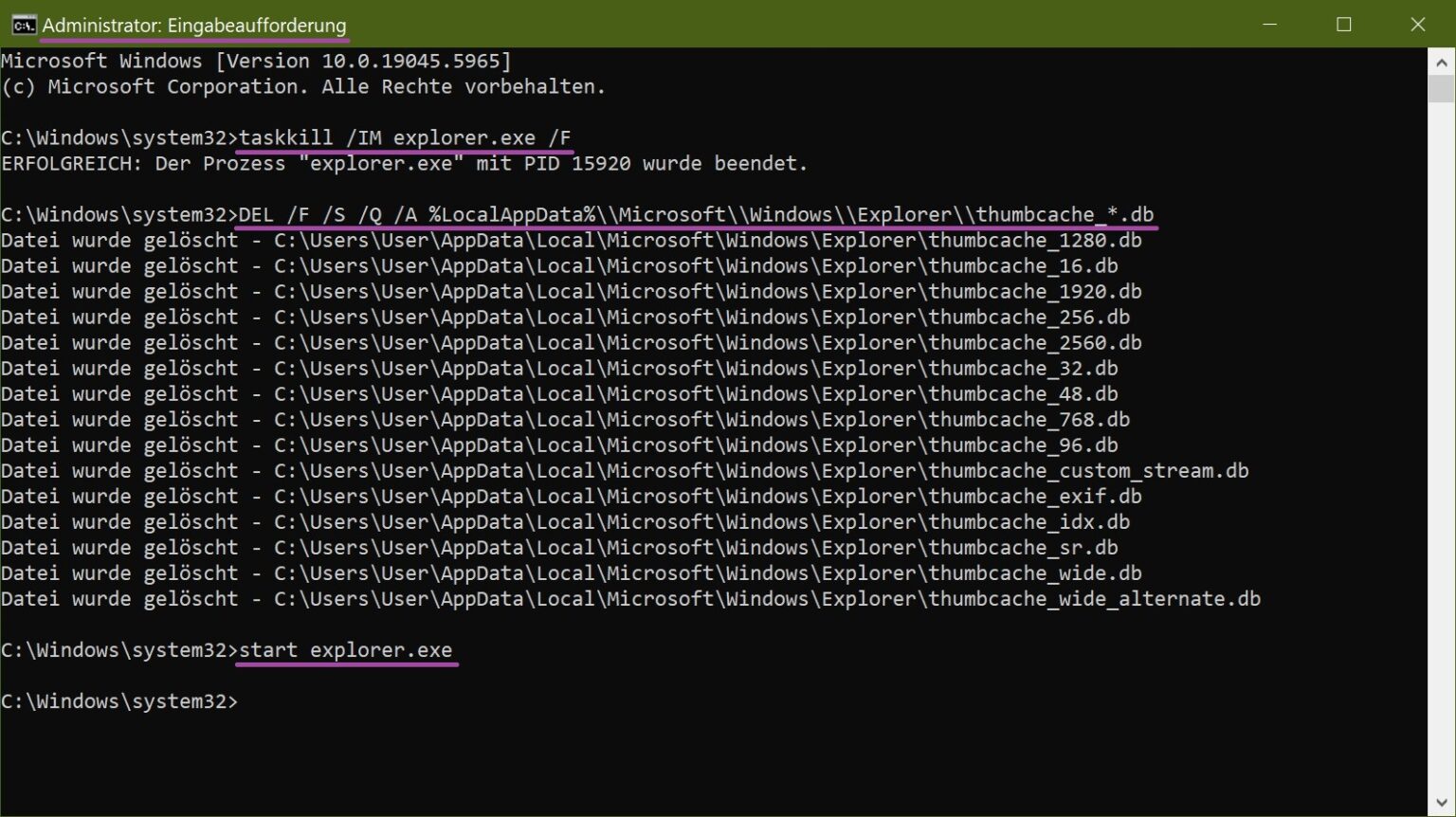 Thumbnail-Cache in Windows 10 löschen - WinNotiz.com